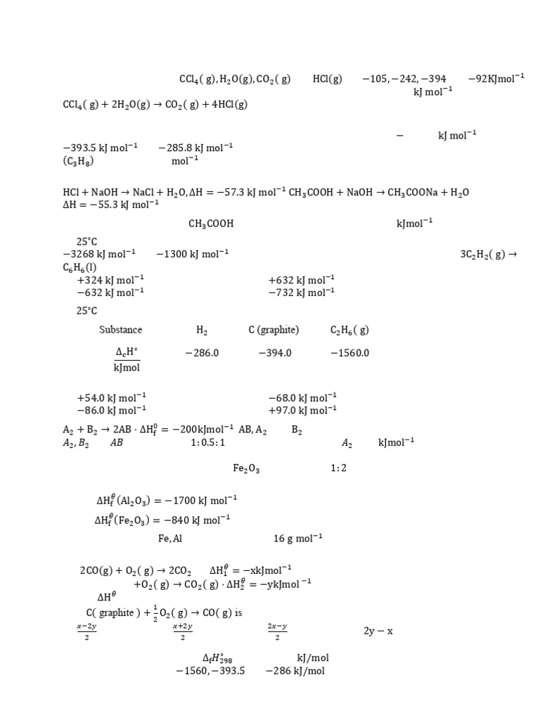 Thermodynamics Problems for JEE Mains | PDF | Combustion | Enthalpy