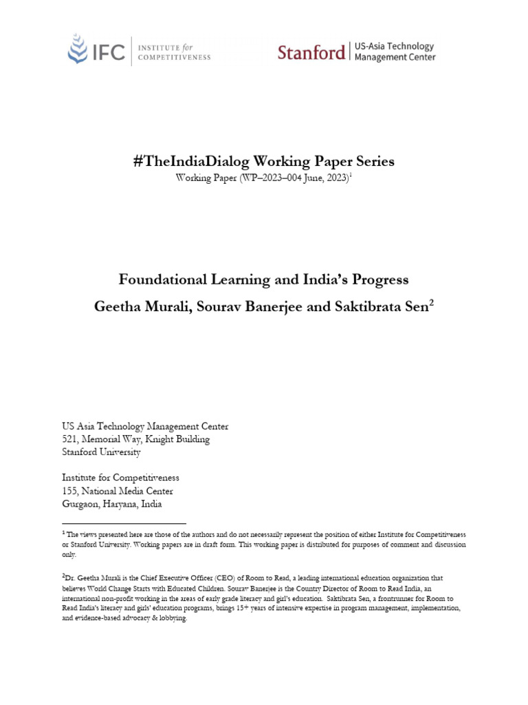 TID WP 004 Geetha Murali | PDF | Literacy | Reading Comprehension