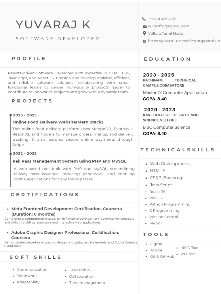 Yuvaraj-Software Developer-9 | PDF | Java Script | Web Application