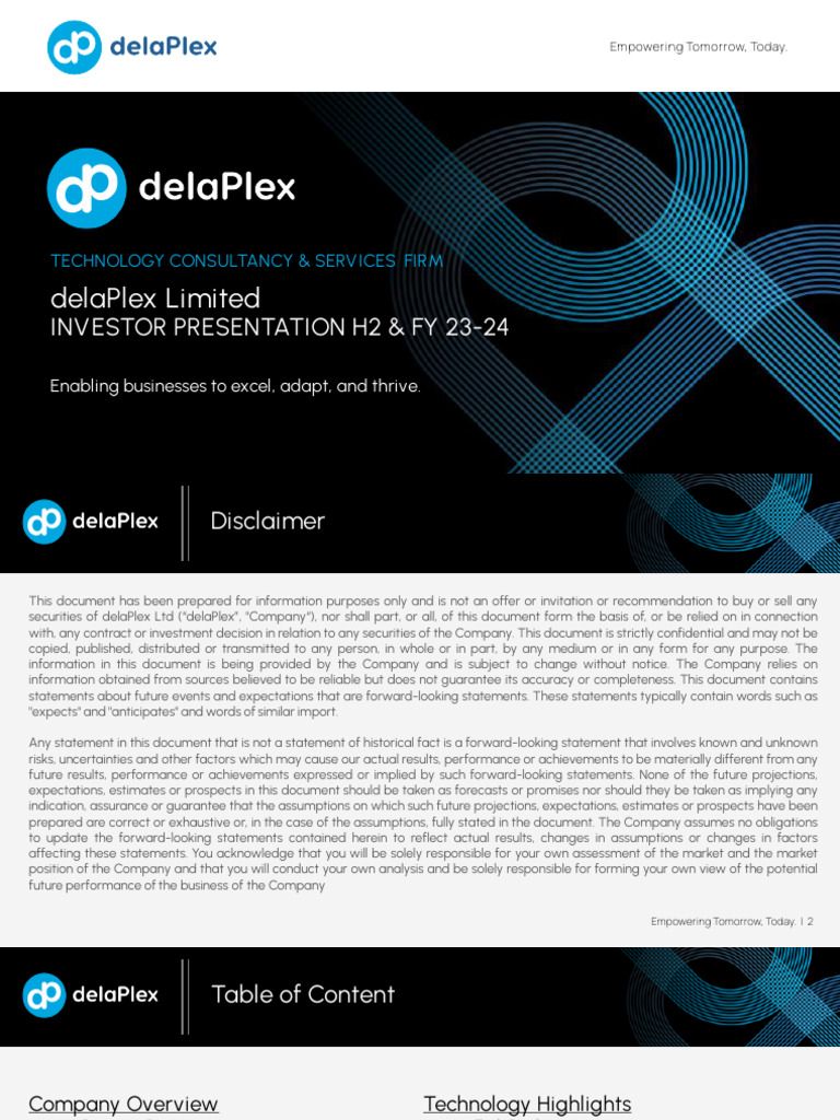 DELAPLEX 22062024193209 dPInvestorDeck062224 | PDF | Expense | Computing