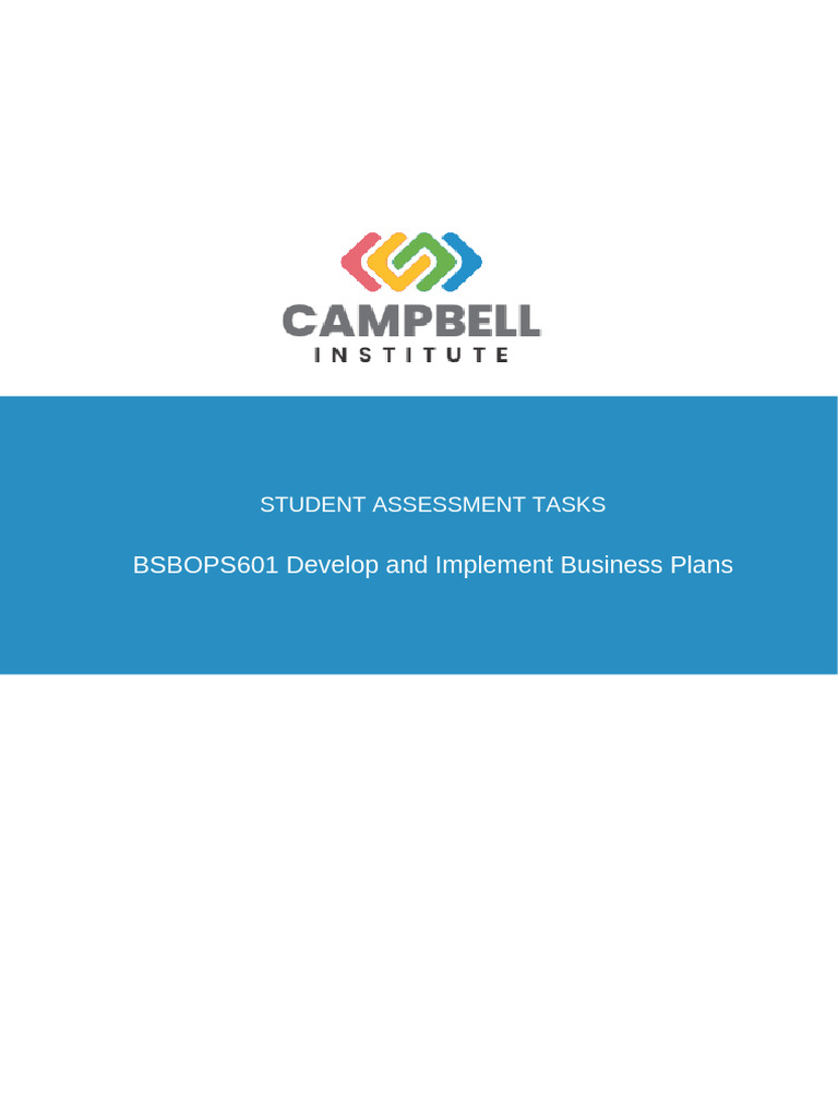 BSBOPS601 (Student) Student Assessment Tasks - v1.2 March 2025 | PDF | License | Risk Management