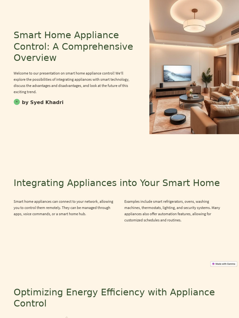 Smart Home Appliance Control Guide | PDF | Home Automation | Home Appliance