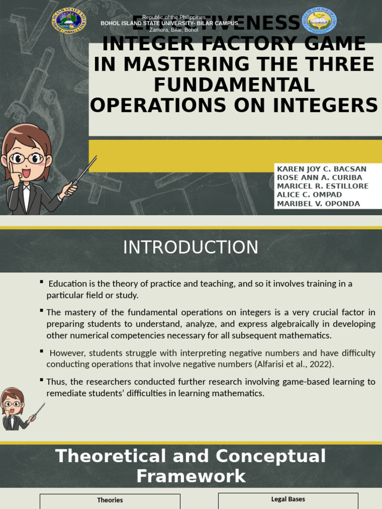 The Effectiveness of Integer Factory Game in Mastering the Three ...