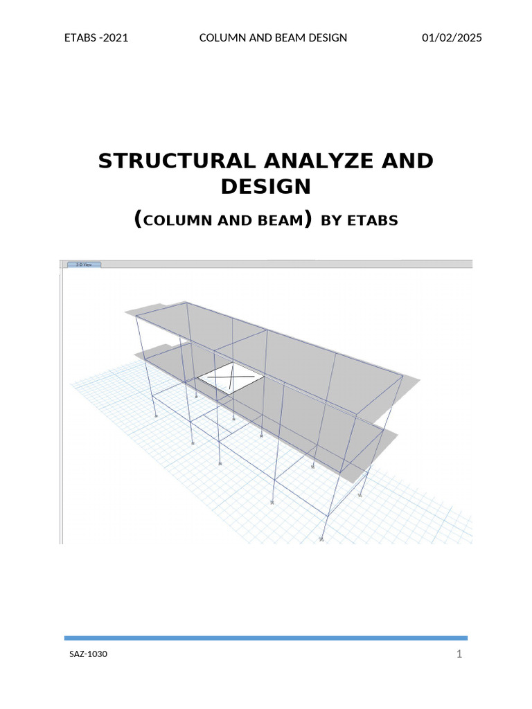 Beam and Column Design Etabs | PDF