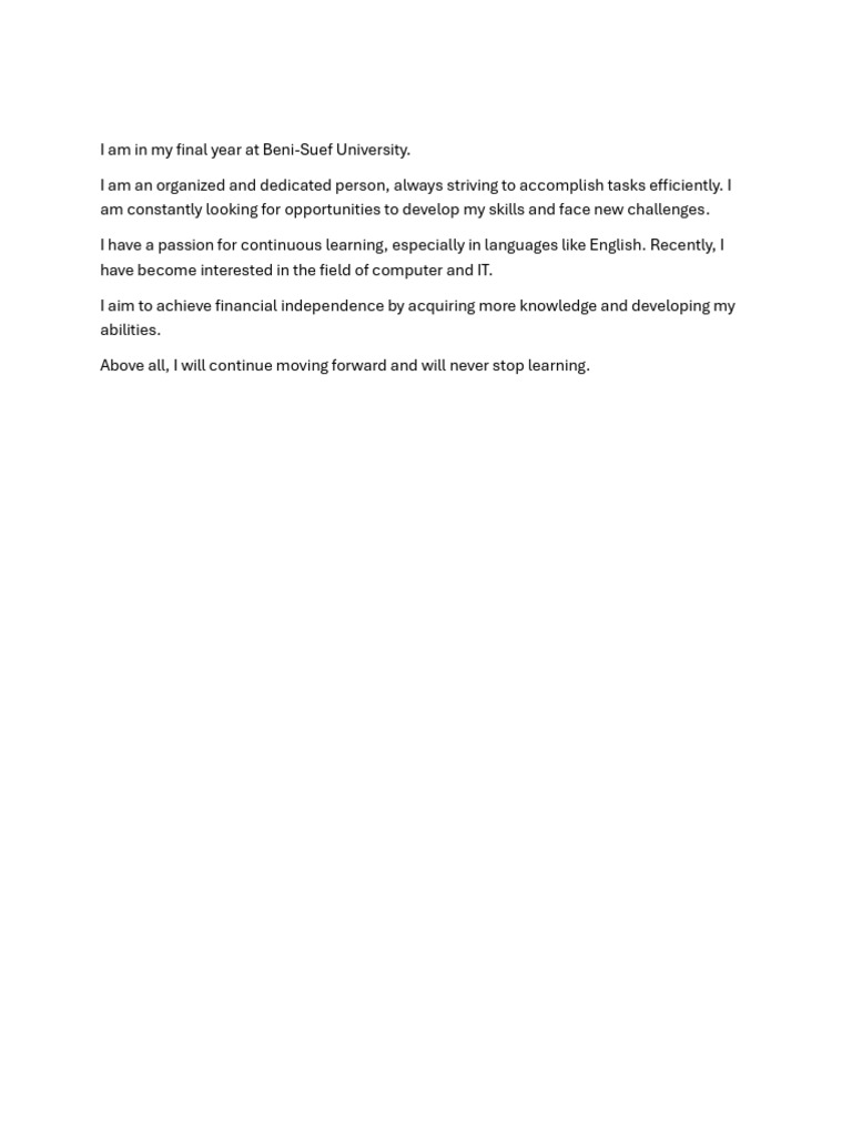 Career Identity Development Statement | PDF