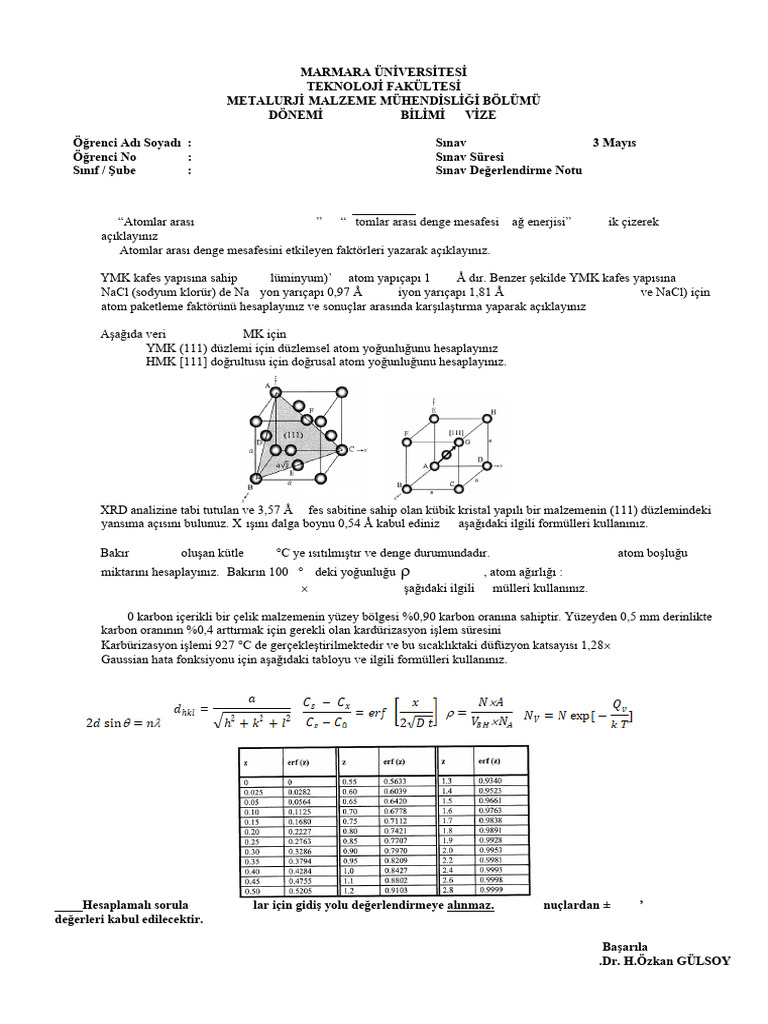 Malzeme I Vize | PDF