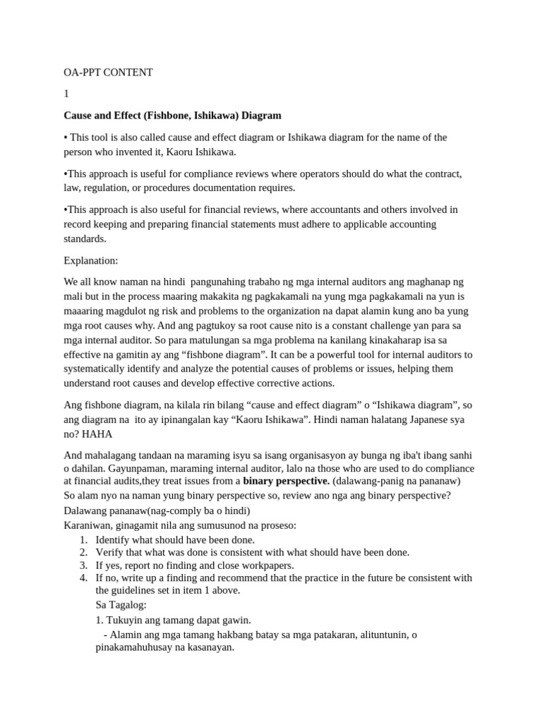 OA- PPT CONTENT with explanation Final | PDF