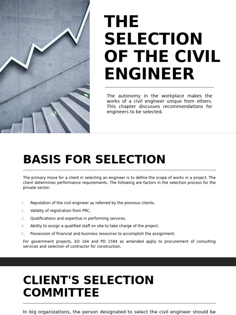 The Selection of The Civil Engineer | PDF | Negotiation | Business