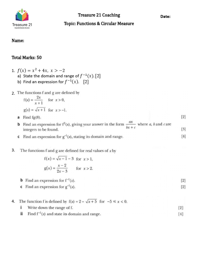 Functions and Circular Measure | PDF