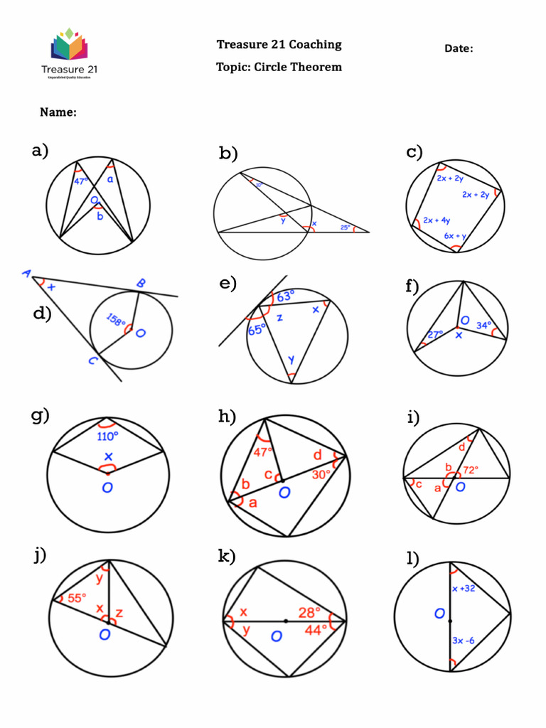 Circle Theorem | PDF