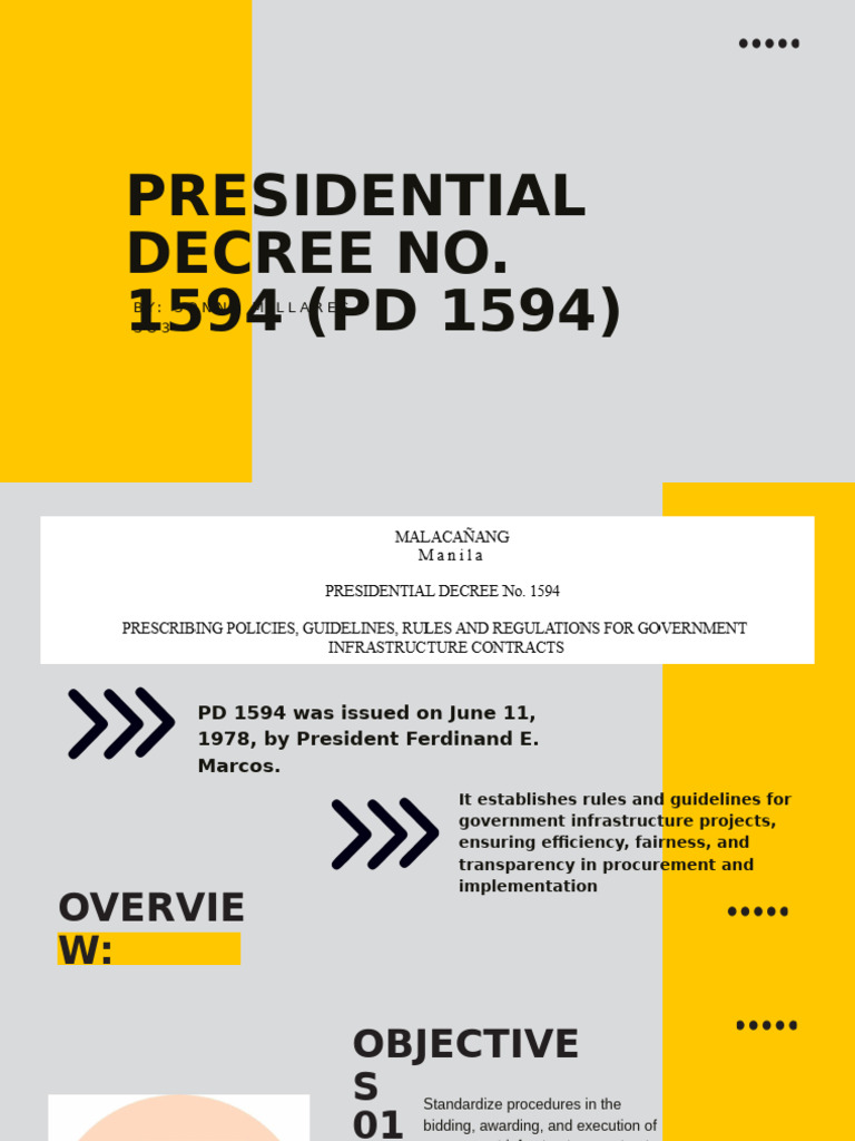 Presidential Decree No. 1594 (PD 1594) | PDF | Business | Justice