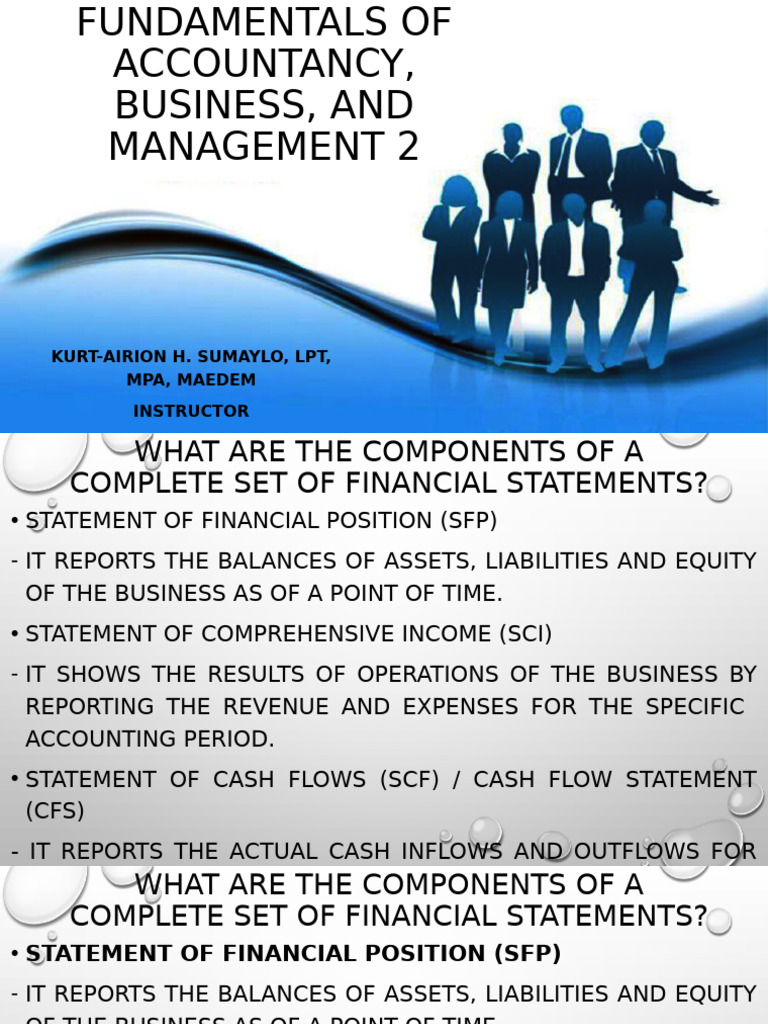 Components of Financial Statements Explained | PDF | Balance Sheet ...