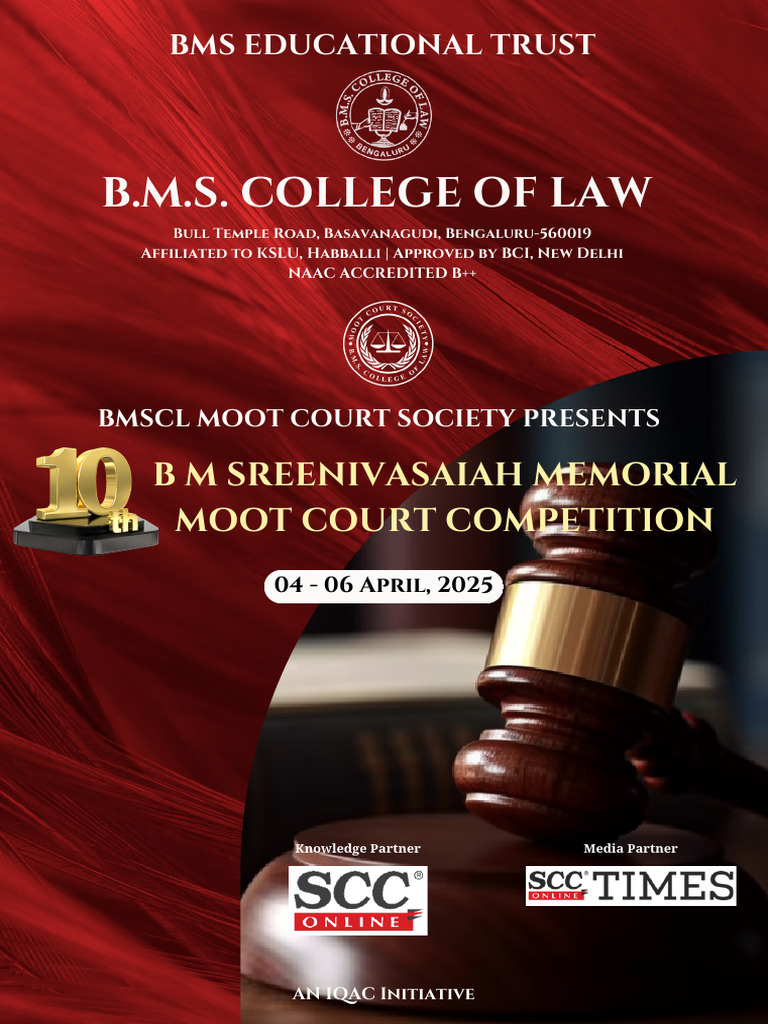 BMS X Moot Court Competition 04 06 April 2025 Brochure With ...