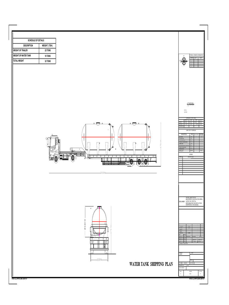 Water Tank 40,000 - Shipping Plan | PDF