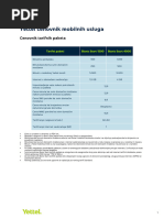 Yettel Cenovnik Aktuelnih Tarifnih Paketa 082023 | PDF