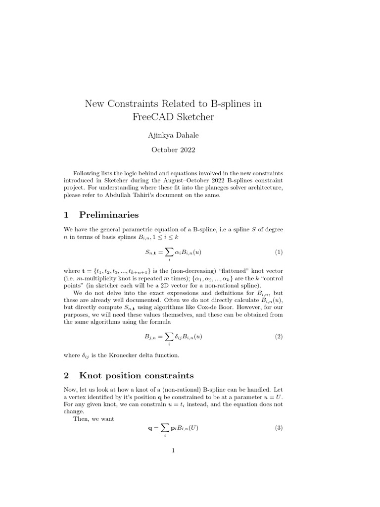 Bspline Constraints | PDF | Mathematical Analysis | Mathematics Of Computing