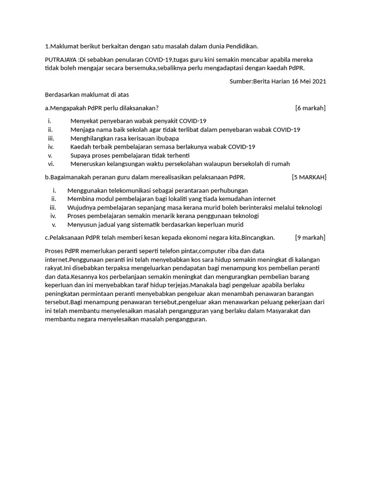 Skema JWP Ekonomi | PDF