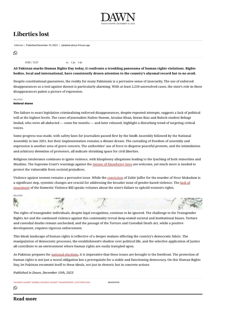 Liberties Lost - Newspaper | PDF | Universalism | Social Policy