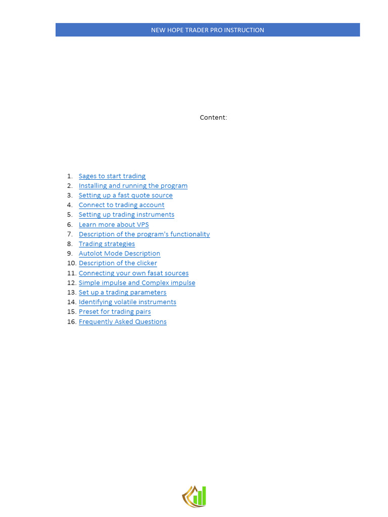NHT PRO Instruction ENG | PDF | Order (Exchange) | Option (Finance)