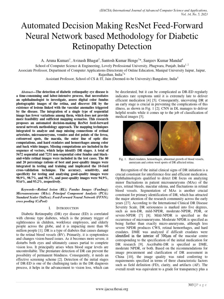 2023 - Automated Decision Making ResNet Feed Fo | PDF | Deep Learning | Retina