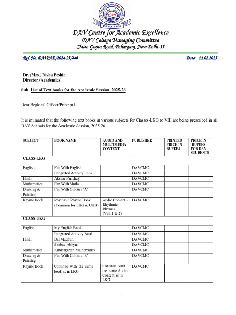 UA6 - Final Book List 2025-26 | PDF | Communication | Cognition