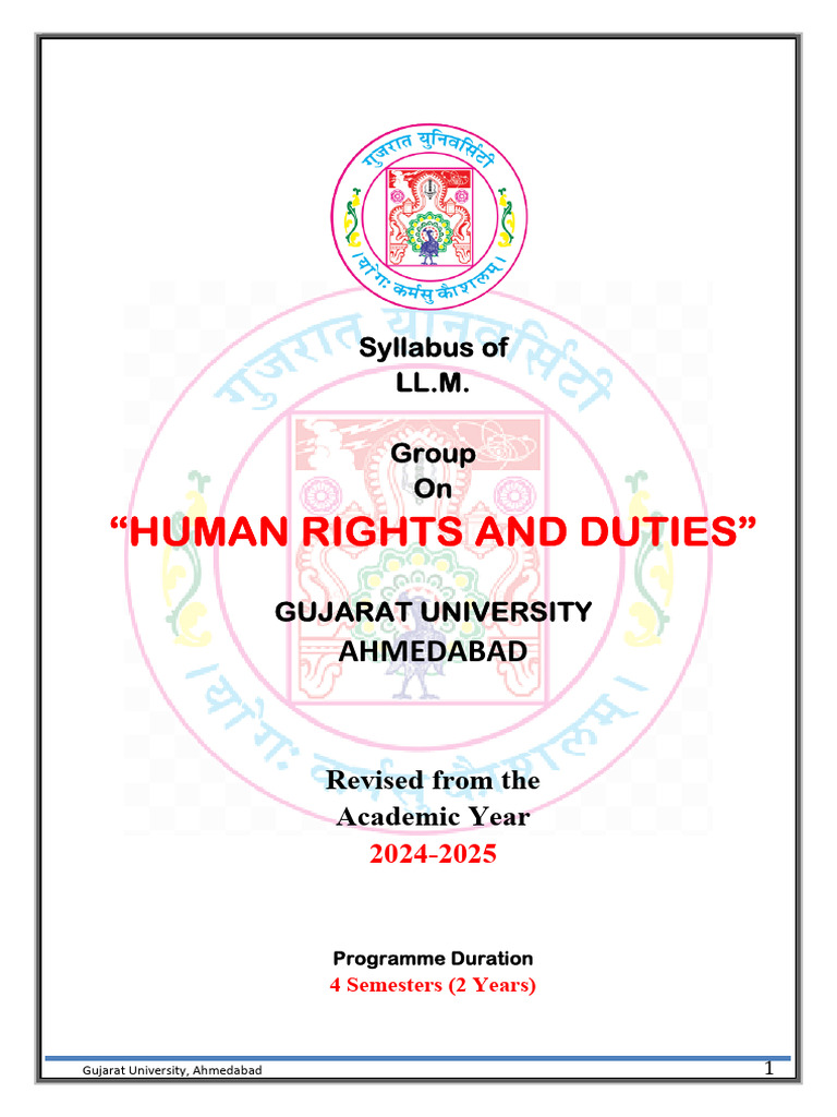 LLM GU (Gr-5) Human Rights and Duties 2024-25 | PDF | Human Rights ...