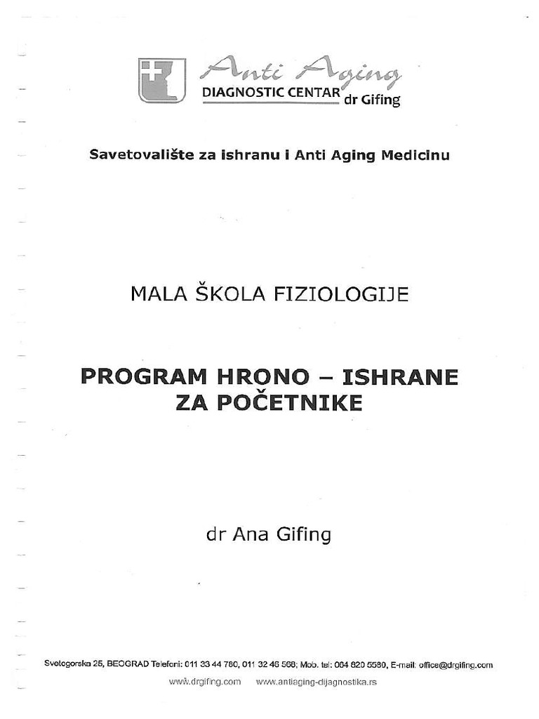 Hrono Ishrana Za Pocetnike | PDF