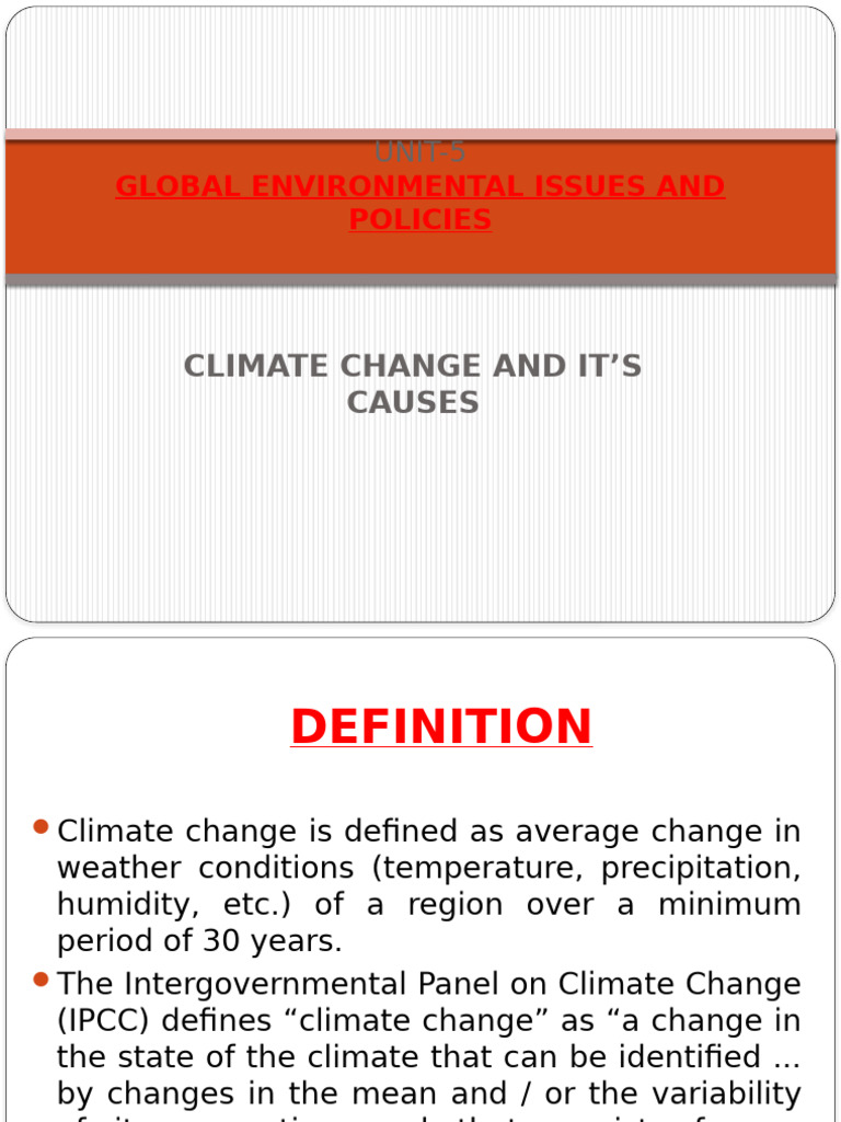 UNIT-5,C'LIMATE CHANGE | PDF