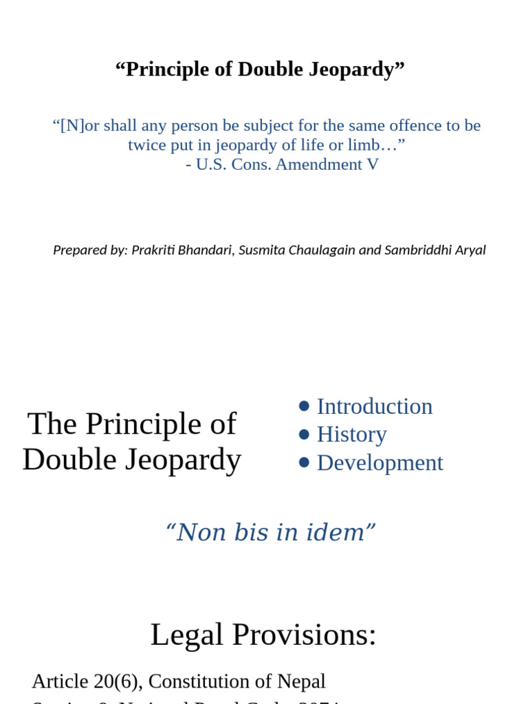 DoubleJeopardy SA SC PB Yellow | PDF | Double Jeopardy | Crimes