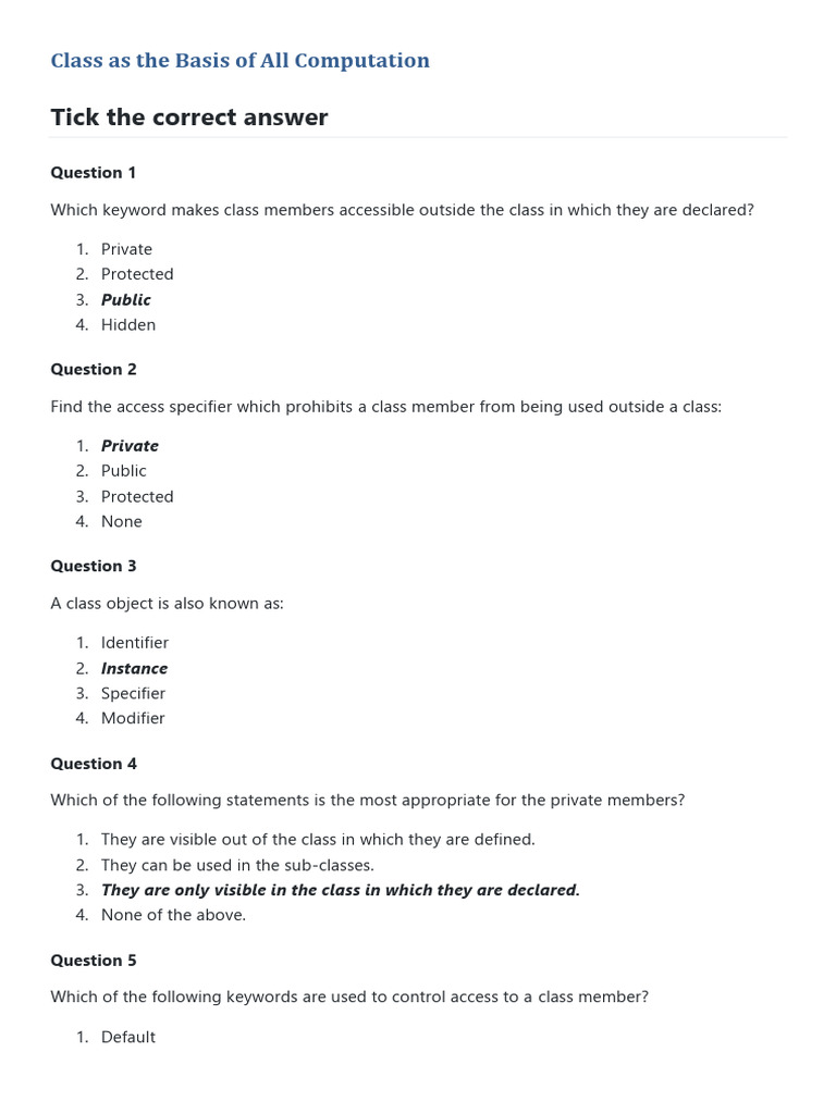 Class As The Basis Of All Computation Pdf Class Computer Programming Method Computer