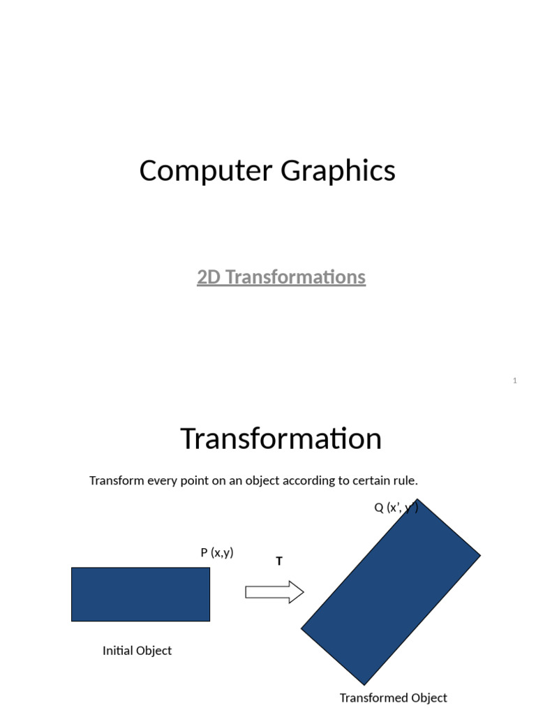 New-Week 5 2D Transformations | PDF | 2 D Computer Graphics | Mathematical Analysis
