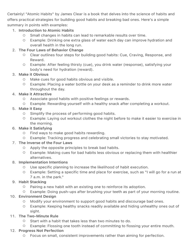 Atomic Habits | PDF | Habits | Psychological Concepts