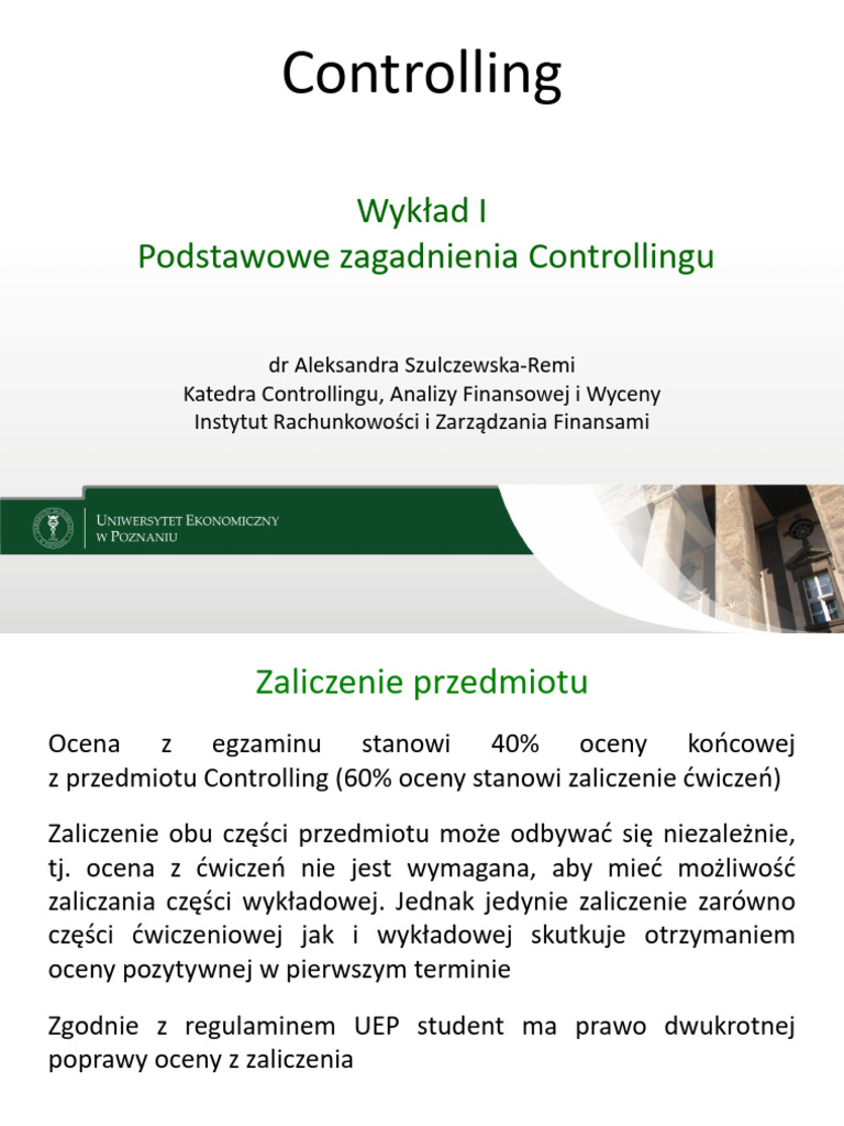 Remi Controlling Slajdy | PDF