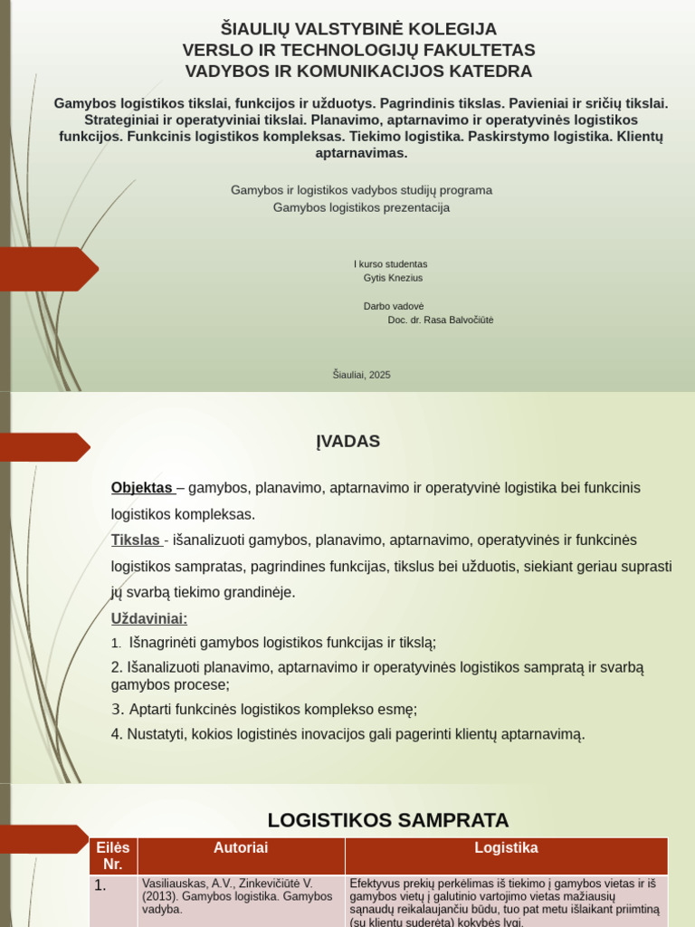 Logistikos Darbas | PDF
