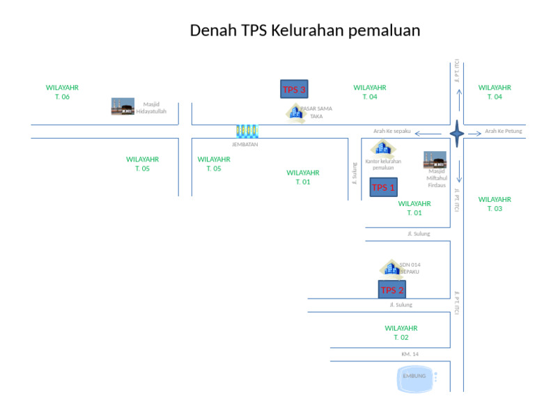 Denah TPS Kelurahan Pemaluan | PDF