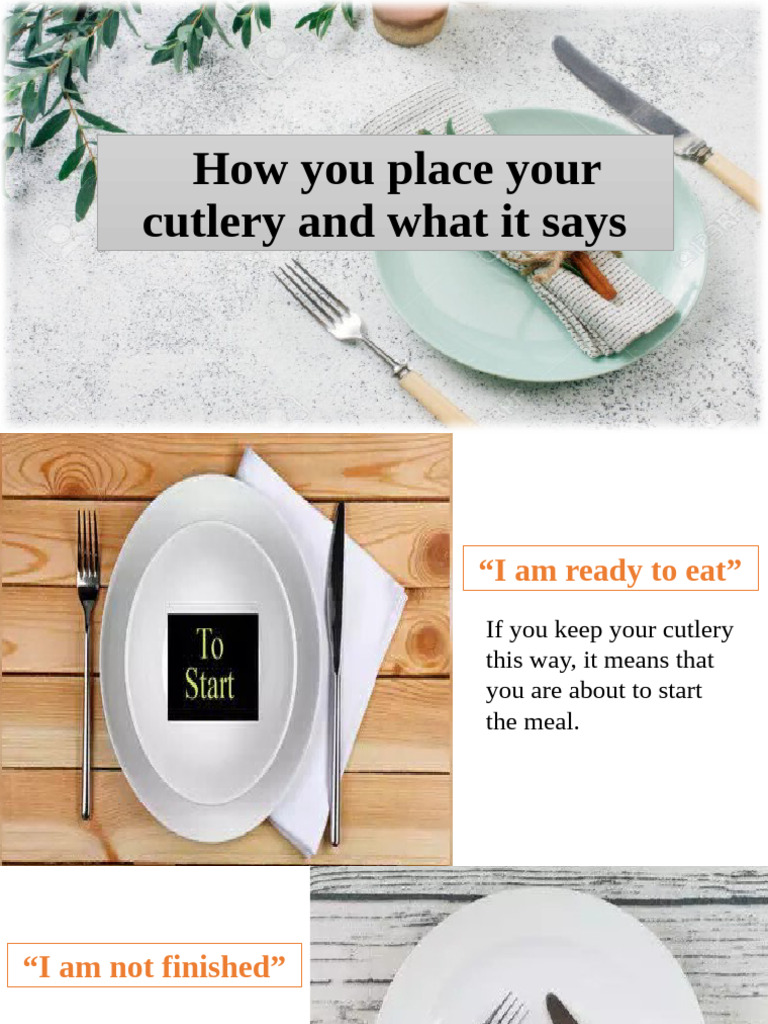 How You Place Your Cutlery and What | PDF