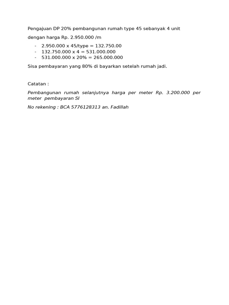 Pengajuan DP | PDF