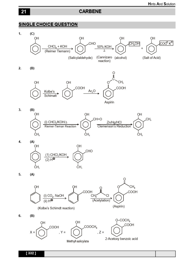 Carbene, Nitrene Solutions (20-22) (F-2) | PDF | Carboxylic Acid | Chemistry