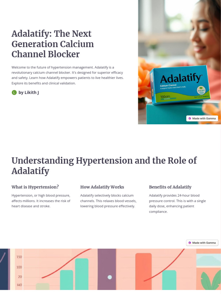 Adalatify The Next Generation Calcium Channel Blocker | PDF