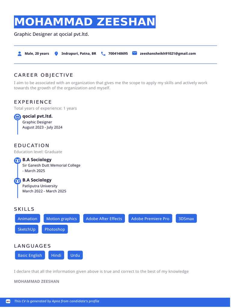 Mohammad Zeeshan | PDF