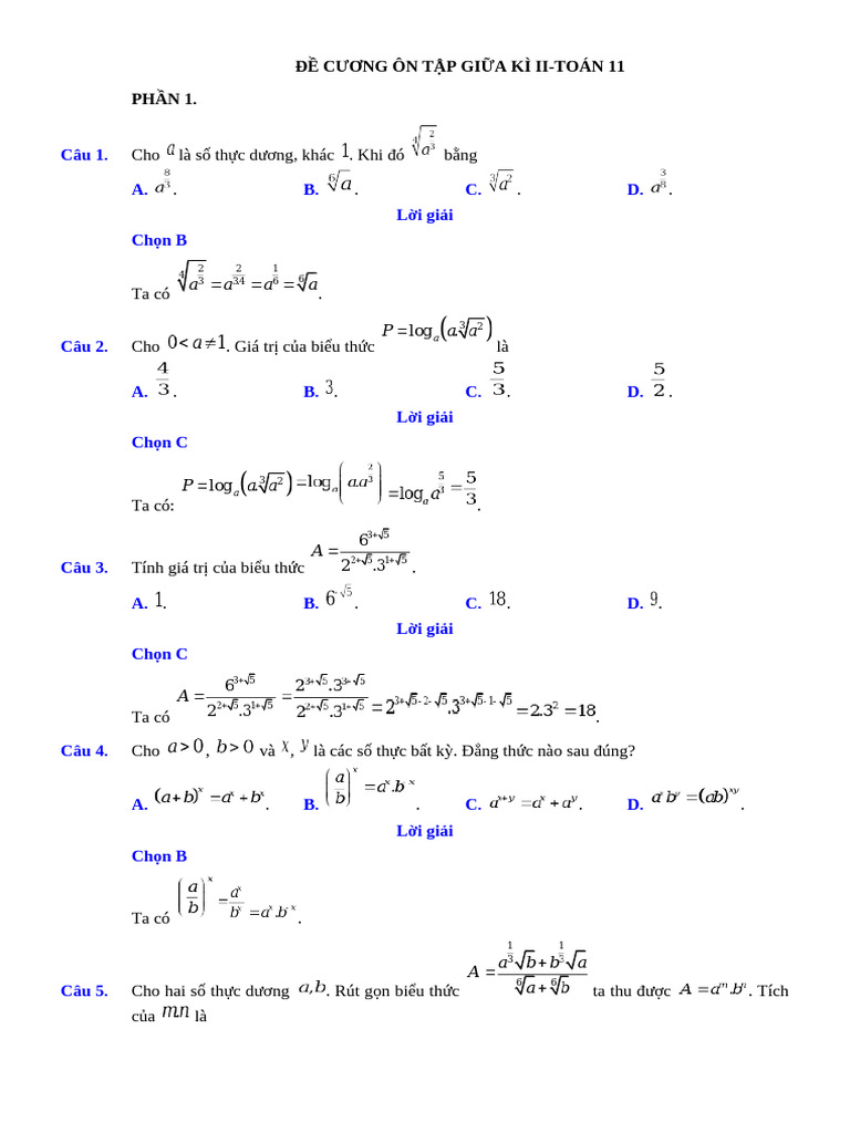 Đề Cương Ktgk II-Toán 11-2025-Gv | PDF
