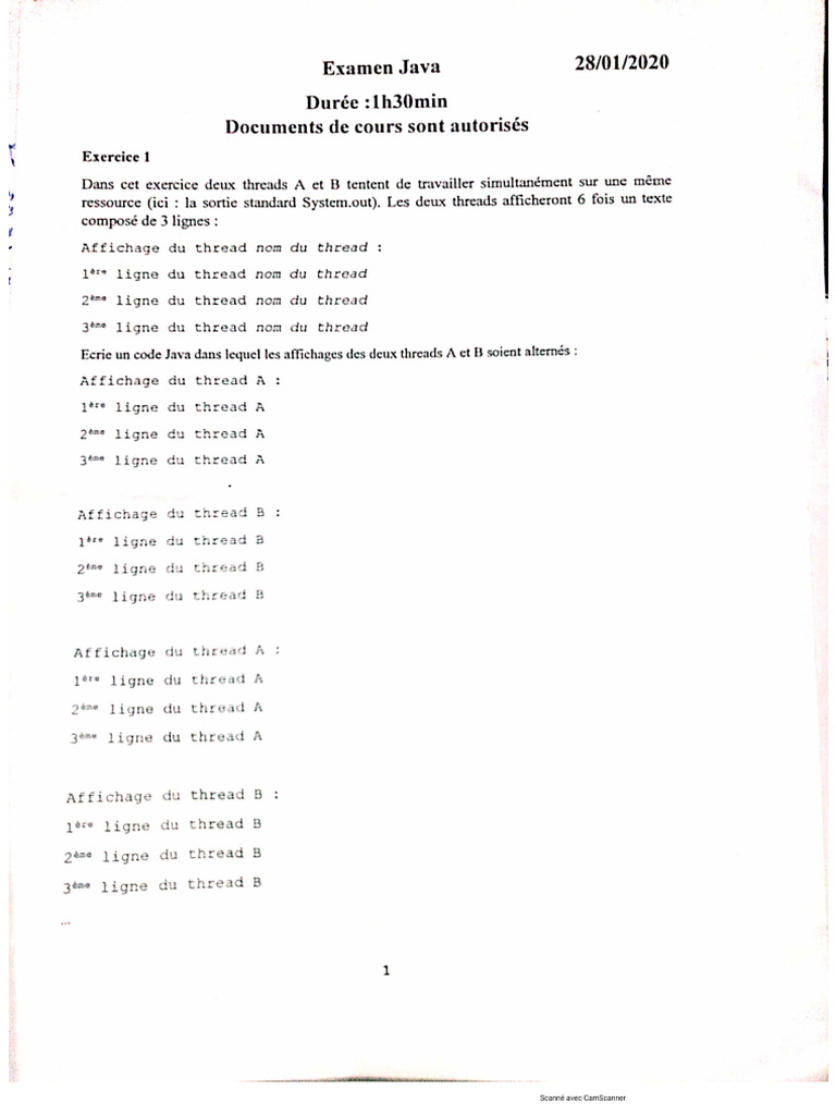 Java Exam-2020 | PDF