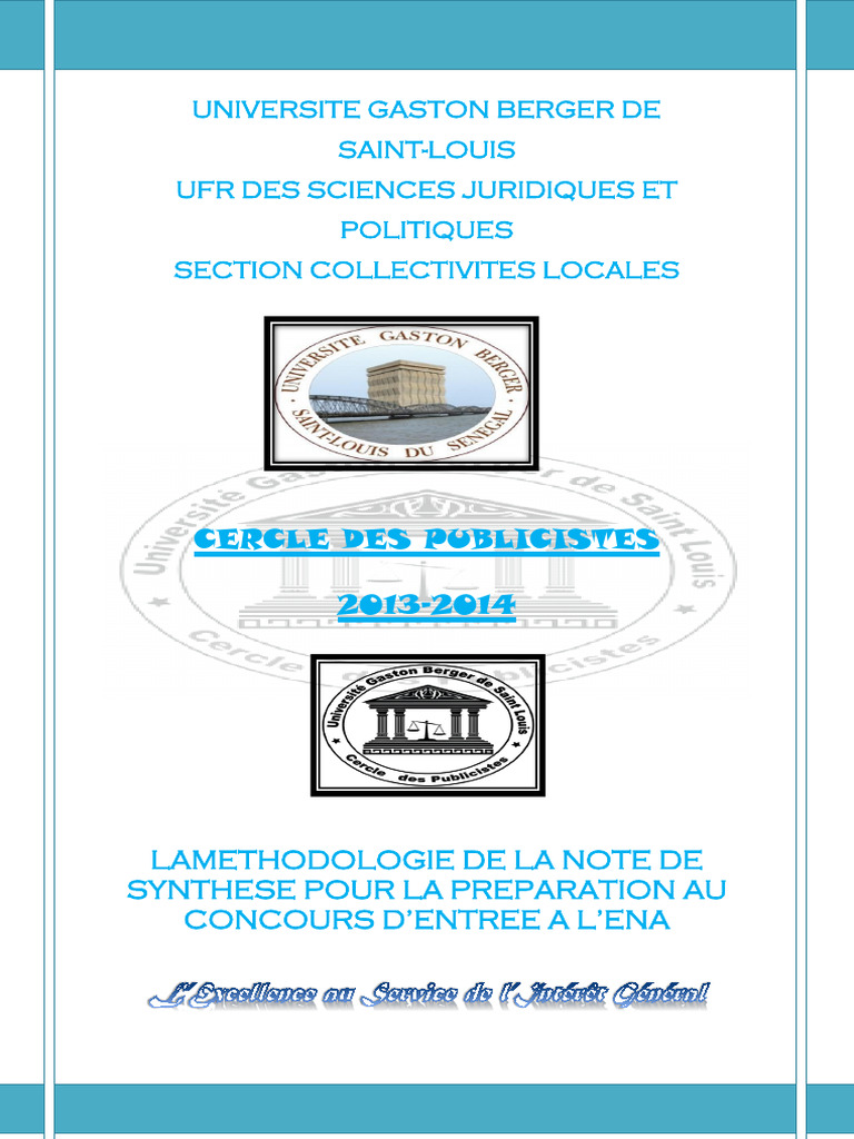 Methodologie de Note de Synthese | PDF