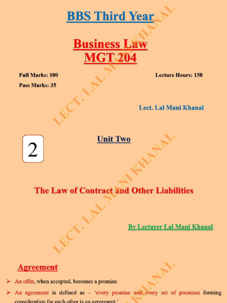 Busines Law Unit 2.1 | PDF