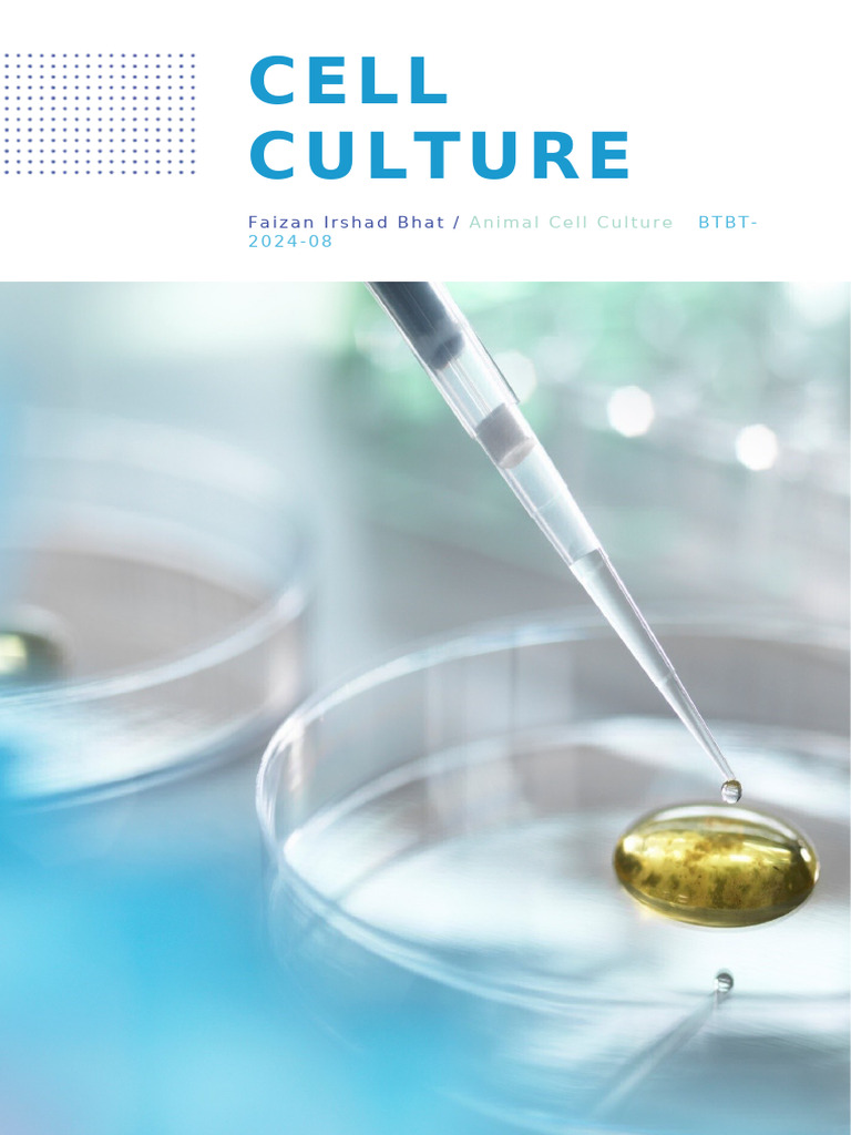 Animal Cell Culture Btbt-2024-08 | PDF | Cell Culture | Tissue Engineering