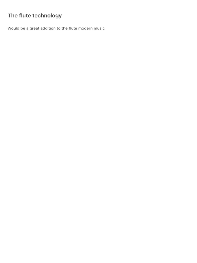 The Flute Technology | PDF