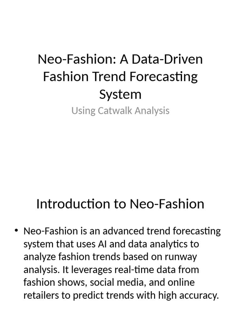 Neo-Fashion Trend Forecasting | PDF