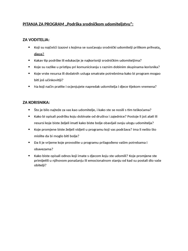 Pitanja Za Program | PDF