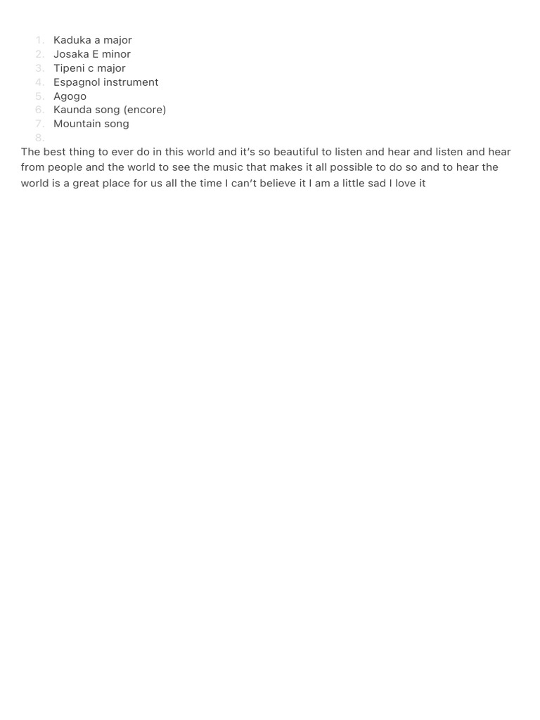 Kaduka A Major | PDF