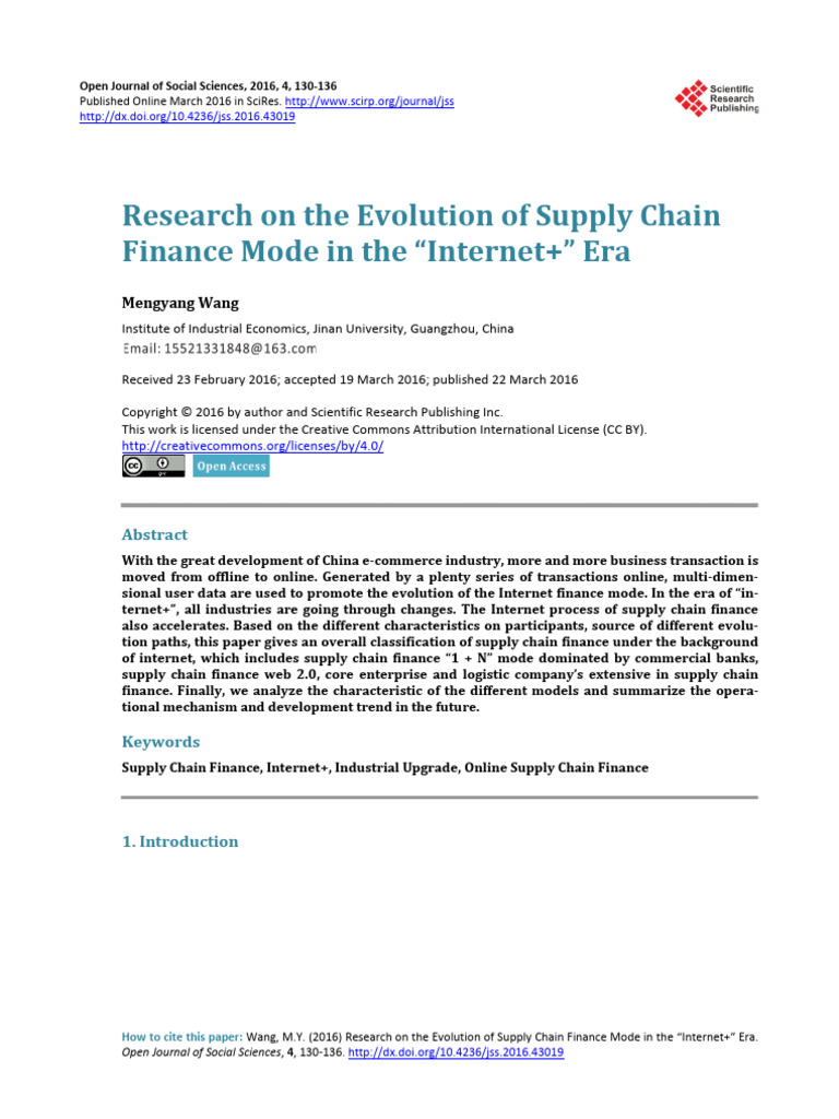Research On The Evolution of Supply Chain | PDF | Supply Chain | E Commerce